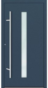 Hliníkové vchodové dveře FM Turen Premium P90 M01 modrá RAL5011 Orientace dveří: Levé, otevírání dovnitř, Standardní rozměr dveří včetně rámu: 100 cm x 200 cm - vnější rozměr rámu