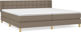 Box spring postel s matrací taupe 200x200 cm textil 3130621