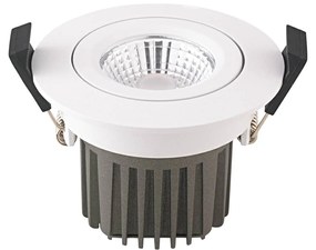 LED bodový podhled Diled, Ø 8,5 cm, 10 W, Dim-To-Warm, bílý
