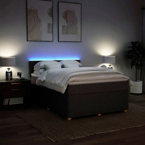 Box spring postel s matrací tmavě hnědá 140x190 cm textil 3289747