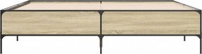 Rám postele dub sonoma 180 x 200 cm kompozitní dřevo a kov 3279783