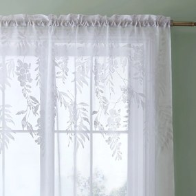 Bílá záclona 229x140 cm Wisteria Floral - Catherine Lansfield