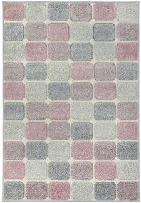 Koberce Breno Kusový koberec PORTLAND 172/RT4P, Růžová, Vícebarevné, 80 x 140 cm