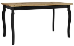 Jídelní stůl Diesel 80 x 140/180 V, Barva dřeva: dub artisan - L, Barvy nožiček: černá
