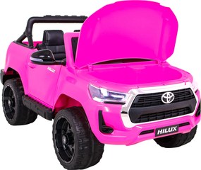 Ramiz Elektrické auto Toyota Hilux pro děti růžové + pohon 4x4 + dálkové ovládání