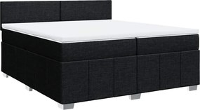 Box spring postel s matrací černá 200x200 cm textil 3289470