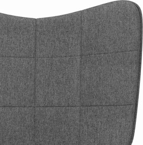 Houpací křeslo tmavě šedé textil 328008