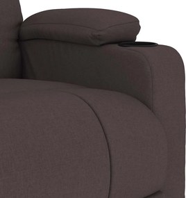 Masážní křeslo tmavě hnědé textil 339097