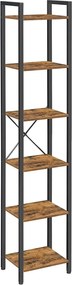 XXXLutz REGÁL, hnědá, černá, uhlíková ocel, 40/187,5/30 cm Boxxx - Online Only regály & police - 002543000136