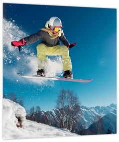 Obraz - Snowboardista (30x30 cm)