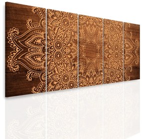 Malvis ® Vícedílný obraz - Mandala na dřevě Velikost: 150x60 cm