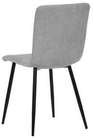 AUTRONIC Židle jídelní, šedá látka, černý kov DCL-964 GREY2