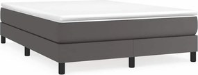 Rám postele s boxspringem šedá 140 x 190 cm umělá kůže 3120698