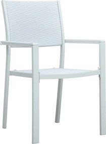 vidaXL Zahradní židle 4 ks plast ratanový vzhled [47888] Barva: Bílá
