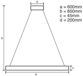 LED Stmívatelný lustr na lanku LED/70W/230V 3000-6500K + dálkové ovládání