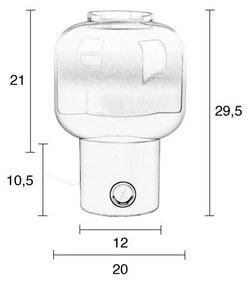 Bílá stolní lampa Zuiver Moody