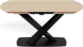 Rozkládací jídelní stůl Morella 160/240 cm béžový/černý