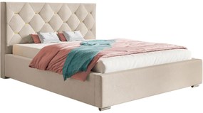 Čalouněná dvoulůžková manželská postel model Vencl Bed 17 Rib