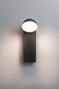 P 94738 LED venkovní nástěnné svítidlo Puka IP44 kruhové 110x125mm 3000K 8,5W 230V antracit hliník - PAULMANN