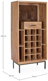 BIZZOTTO Dřevěný kabinet MANGAL 150x72 cm 0747422