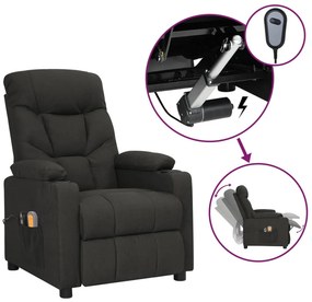 Elektrické masážní křeslo černé textil 3098829