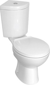 Novoterm Rohové WC kombi NV-Corner KR 61 ZO se zadním odpadem a SoftClose sedátkem