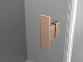 Mexen Mist-B Duo, 2-křídlý ​​výklopný sprchový kout 100 x 85 cm, čiré sklo, měděný matný profil, 8A2-100-085-65-00