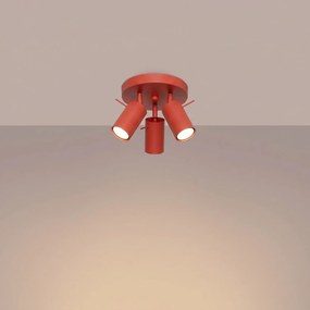 Sollux Lighting Stropní svítidlo RING 3P červené