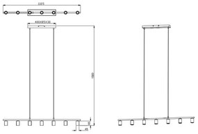 Reality - Lustr na lanku VANNES 7xE27/40W/230V