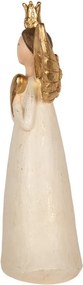Dekorace figurka Anděl se srdíčkem a korunkou - 29*17*55 cm