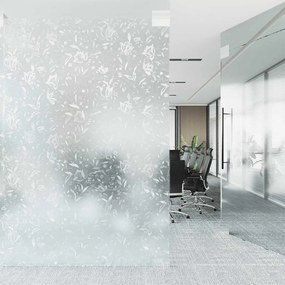 Okenní fólie matná květinový vzor 90 x 500 cm PVC 155849