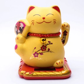 Milujeme Kameny Maneki neko - mávající kočička Solar - Feng shui P