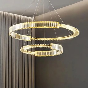 Toolight Toolight, LED křišťálové stropní svítidlo APP1524-CP60/80, zlatá, OSW-06972
