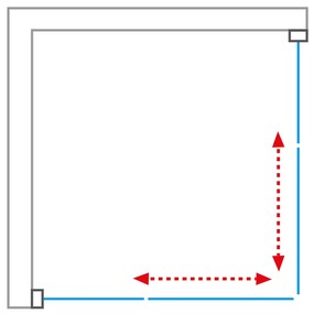 Čtvercový sprchový kout OBS2 80 cm 80 cm 4000703