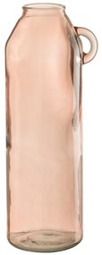 OnaDnes -20% Růžová skleněná váza J-Line Nyland 45 cm