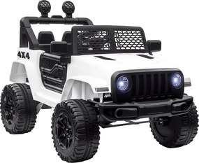 HOMCOM Dětské Elektrické Auto pro Děti od 3 Let - Všestranný Buggy s 12V Baterií, 2 Motory, Dálkovým Ovladačem 2.4G, Světlomety, Klakson, Nastavitelno