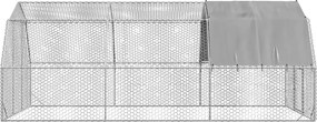 Výběh pro slepice se střechou 2,5x6x2,25 m pozinkovaná ocel 3328527