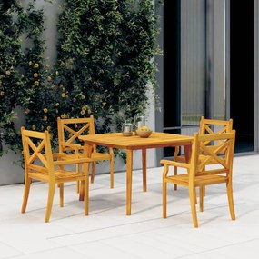 vidaXL Zahradní stolek 110 x 110 x 75 cm masivní akáciové dřevo