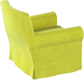 Potah na křeslo IKEA Ektorp Jennylund barva zelená látka lesklé, sametová