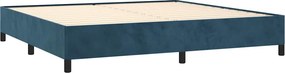 Box spring postel s matrací tmavě modrá 200x200 cm samet 3129355