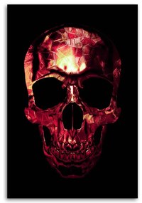 Gario Obraz na plátně Červená lebka a plamen - Nikita Abakumov Rozměry: 40 x 60 cm