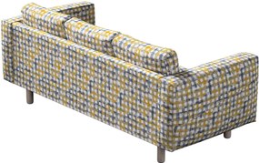 Potah na pohovku IKEA Norsborg 3-místná barva modrá látka pletený vzor, vzorované