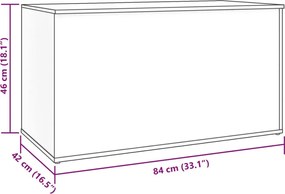 vidaXL Úložná truhla 84 x 42 x 46 cm kompozitní dřevo [803057] Barva: Bílá
