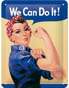 Postershop Plechová cedule: We Can Do It! - 20x15 cm