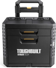 ToughBuilt | StackTech® – pojízdný box na nářadí se 2× zásuvkami