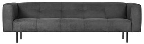 Čtyřmístná pohovka skin 250 cm tmavě šedá MUZZA