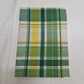 Textilní ubrus 120x140cm, zelený - károvaný