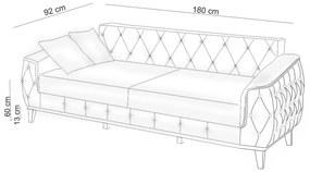 Atelier del Sofa Sedací souprava Marta-TKM06-Yellow, Žlutá