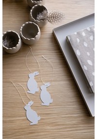 Velikonoční dekorace Deco Hare White - set 4 ks COOEE Design