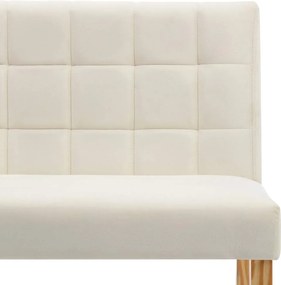 Lavice 140 cm krémová samet 288577